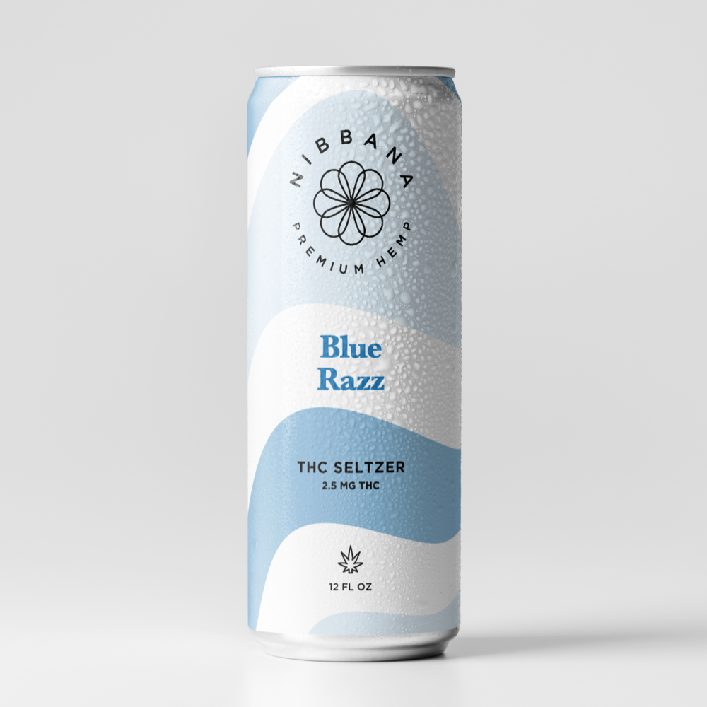 Blue Razz THC Seltzer 4-Pack | Microdose Delta-9 Drink | Nibbana