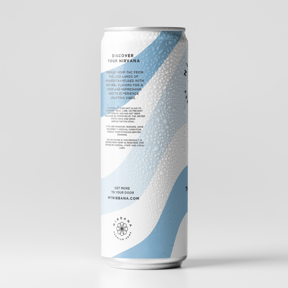 Blue Razz THC Seltzer 4-Pack | Microdose Delta-9 Drink | Nibbana