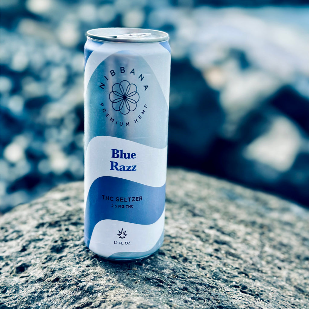 Blue Razz THC Seltzer 4-Pack | Microdose Delta-9 Drink | Nibbana
